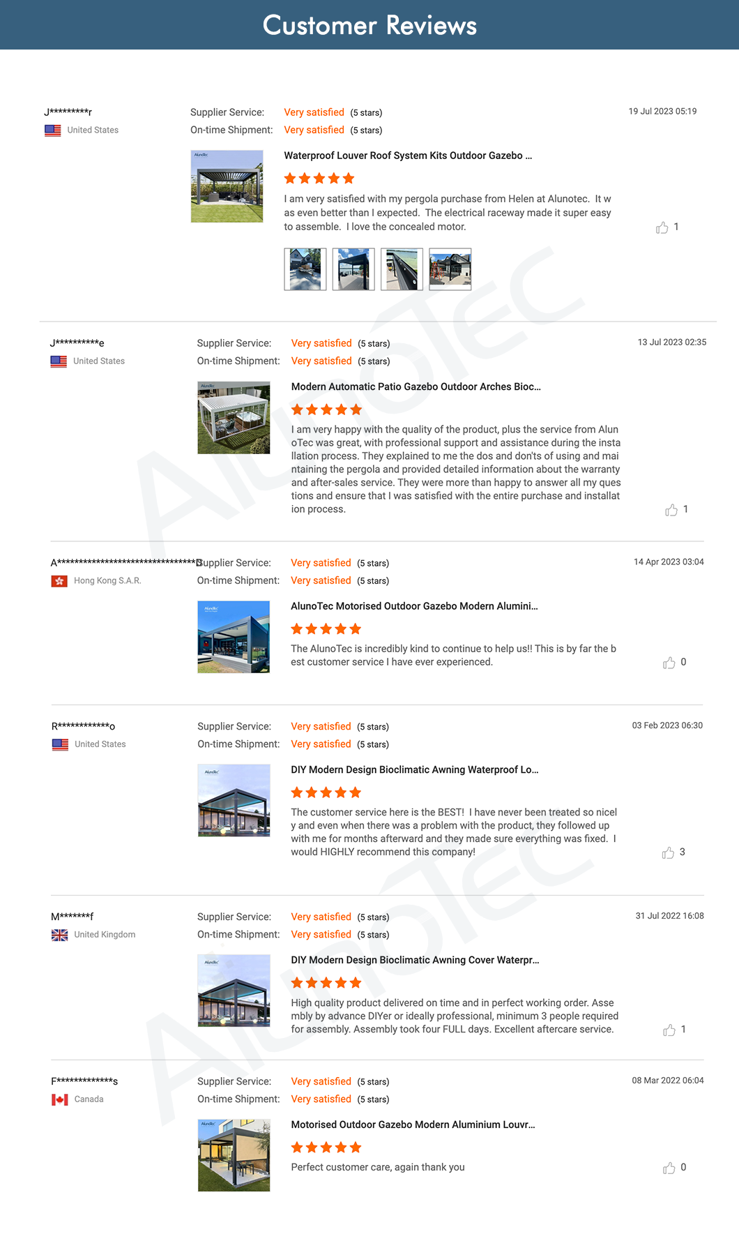 AlunoTec Heavy Duty Louver Roof Lightning Protection Bioclimatic Patio ...