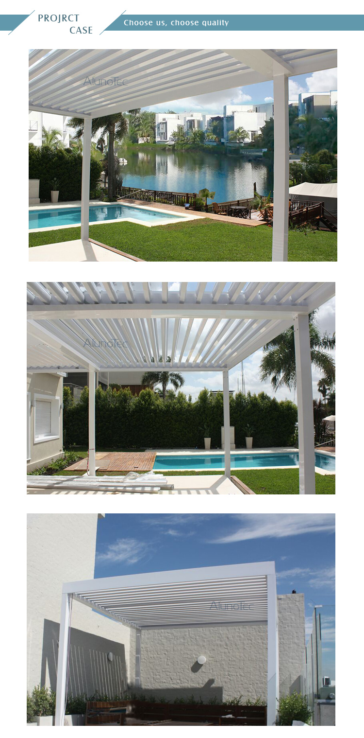 Aluminum Garden Pergola with Retractable Canopy - Buy garden pergola ...