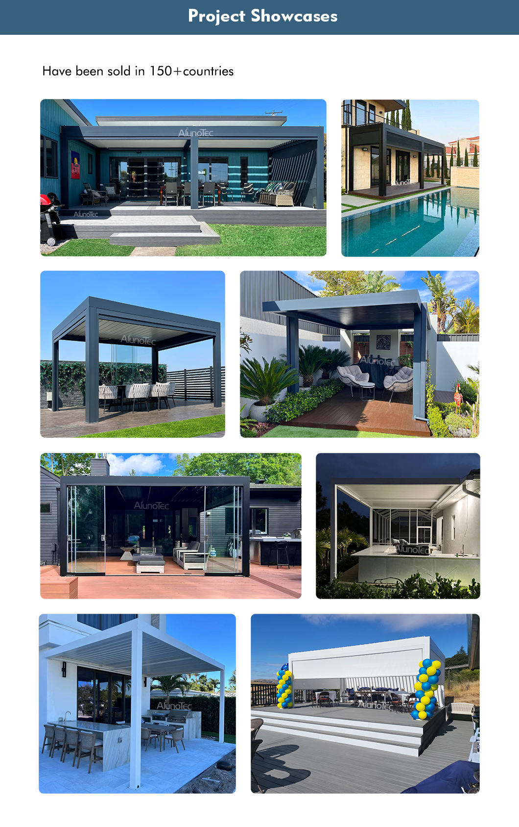 AlunoTec Pergola Motorized Roofs Gazebo with WPC Decking - Buy Gazebo, Motorized Roofs, louver ...