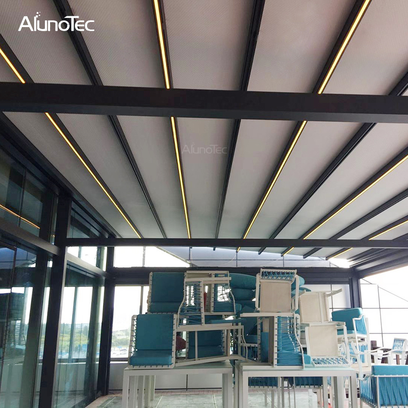 Best Big Sunproof Folding Rolling Aluminum PVC Awnings Roof - Buy ...