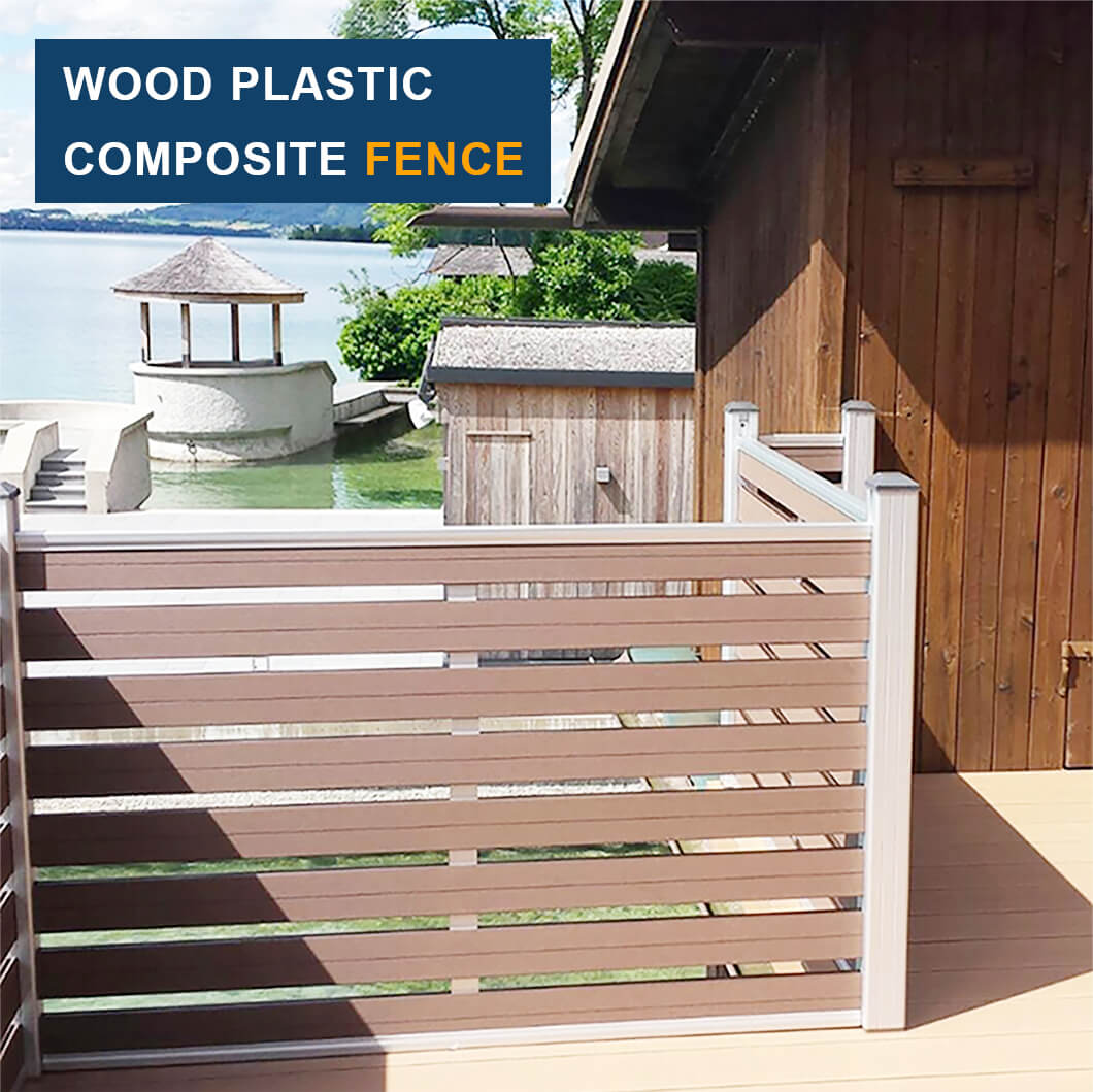 AlunoTec WPC Garden Wooden Outdoor Slat Panel Balcony Door Composite ...